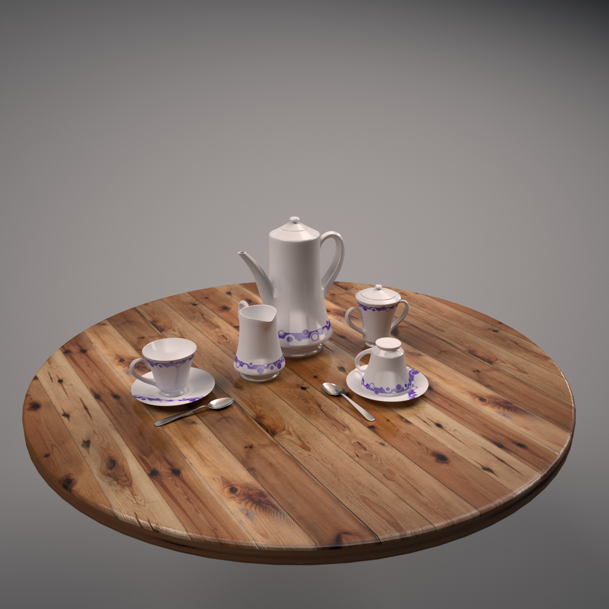 3d tea set