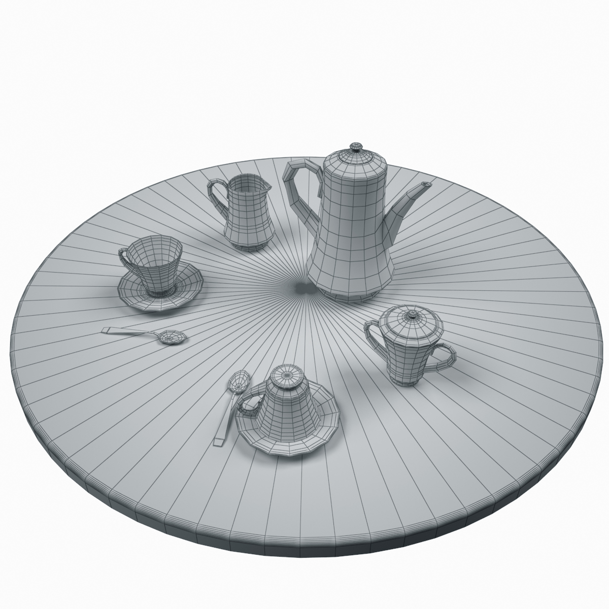 3d tea set