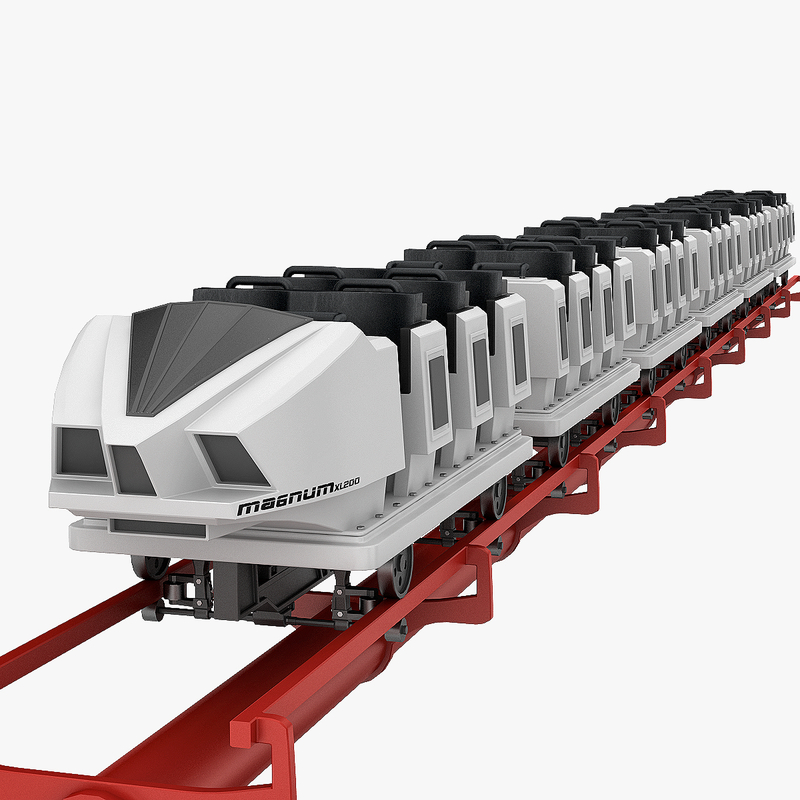 roller coaster train 3d model