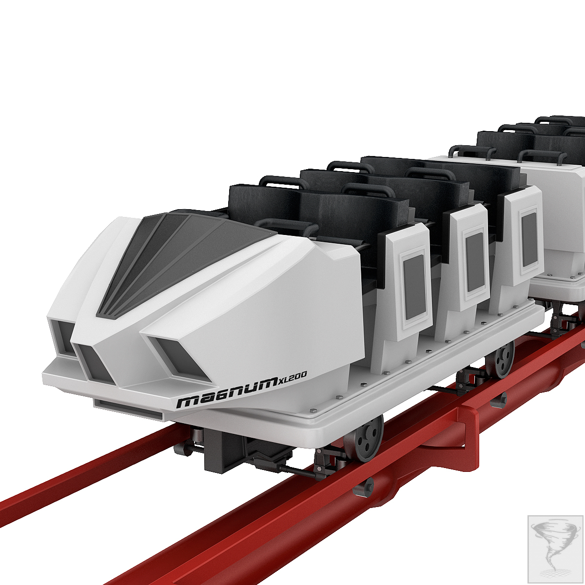 roller coaster train 3d model