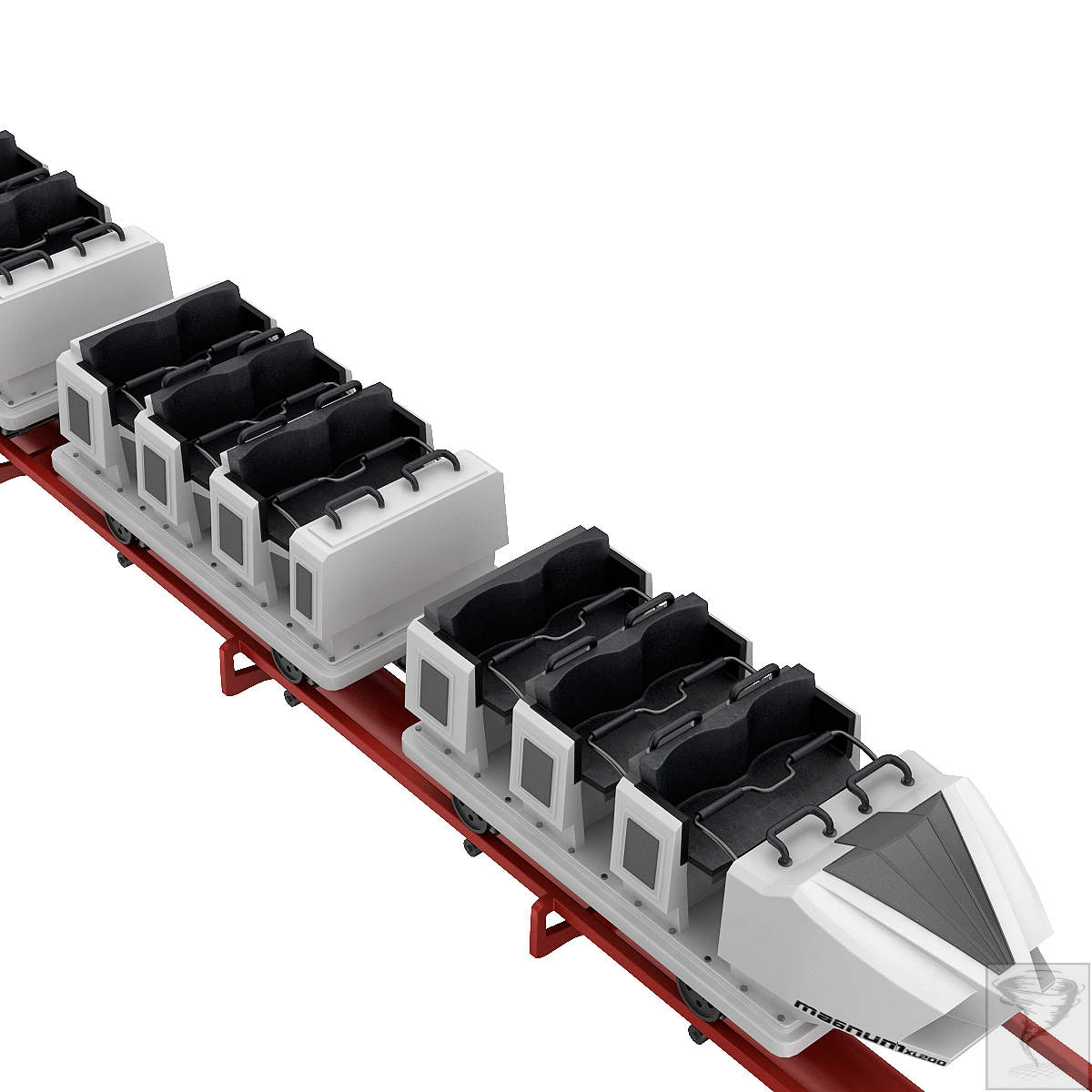 roller coaster train 3d model