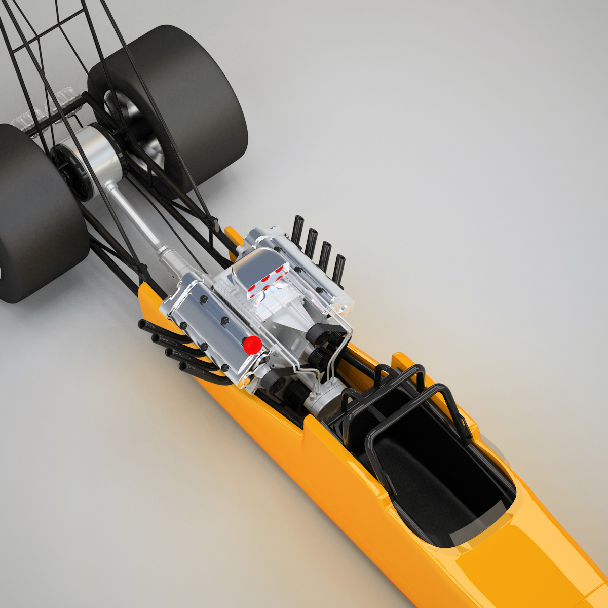 fuel drag dragster 3d model