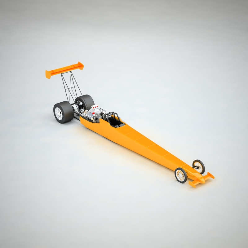 fuel drag dragster 3d model