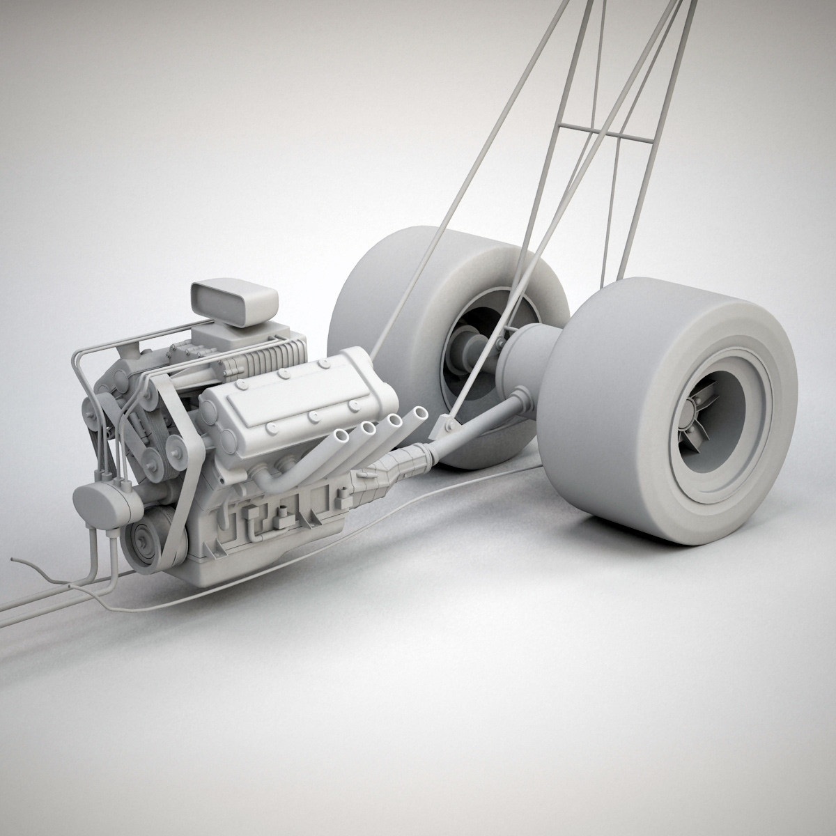 fuel drag dragster 3d model