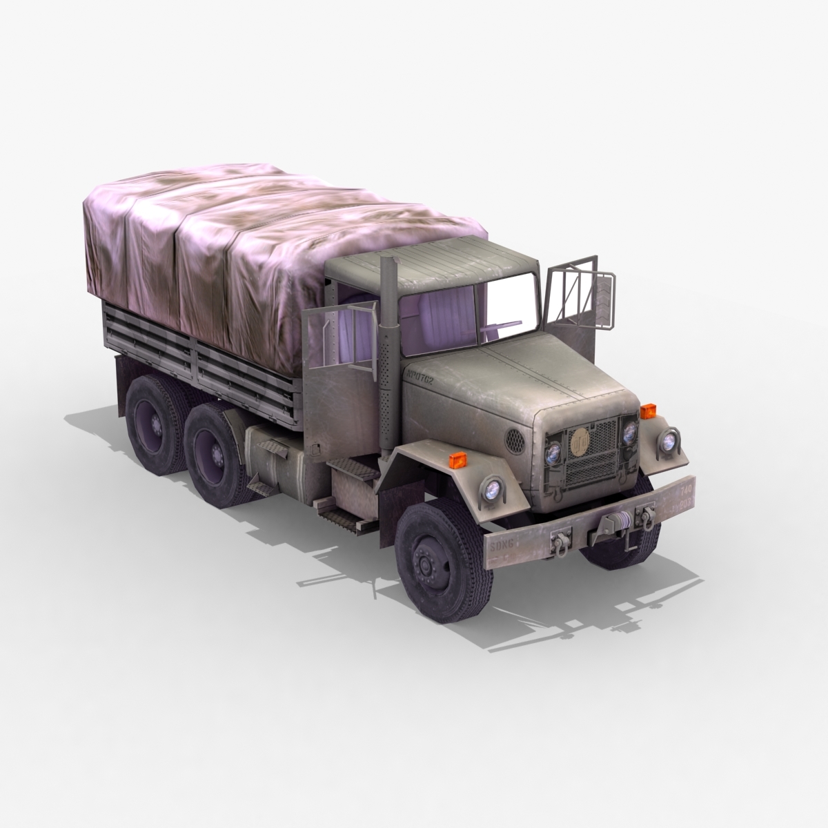 3d model m35 5 army truck