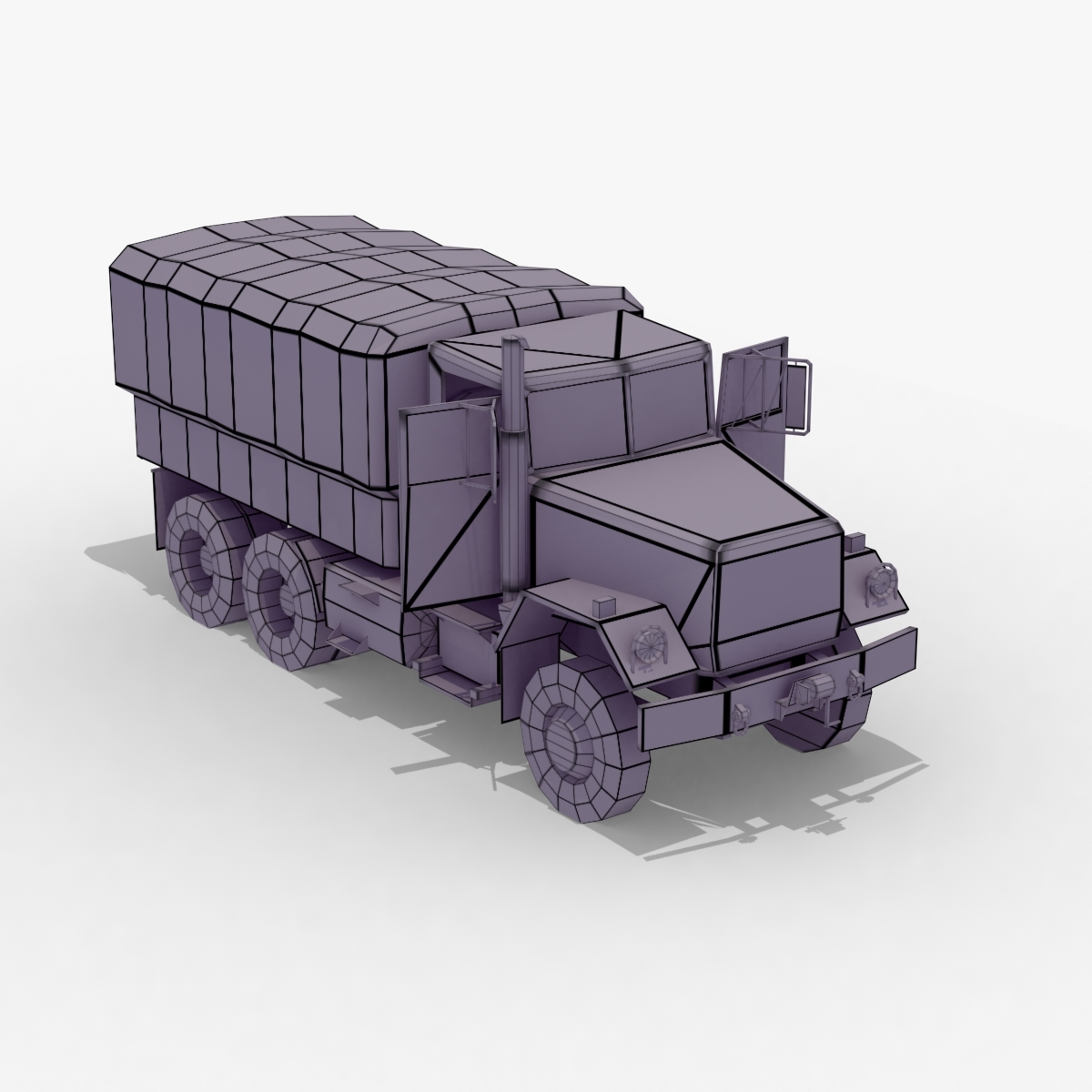 3d model m35 5 army truck