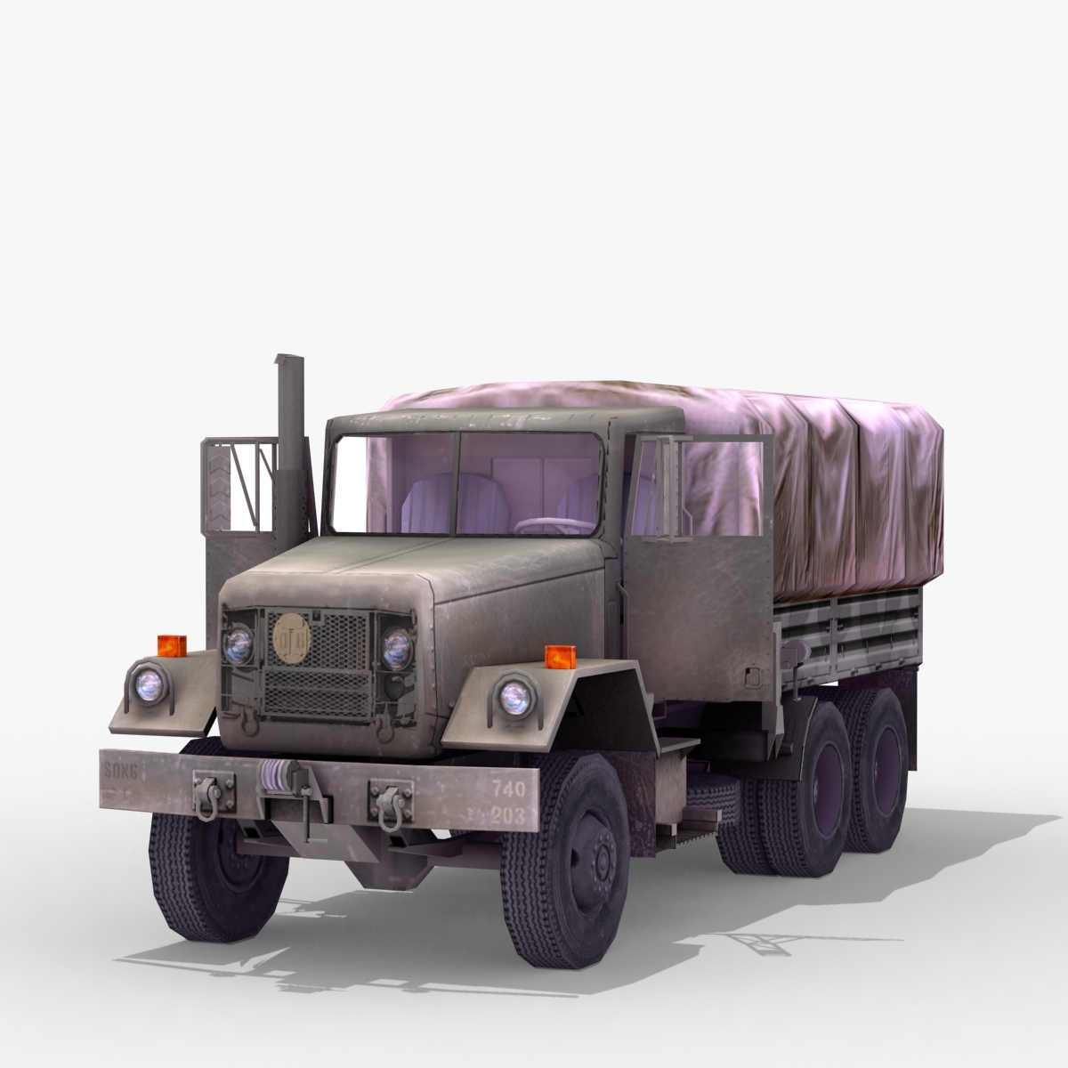 3d model m35 5 army truck