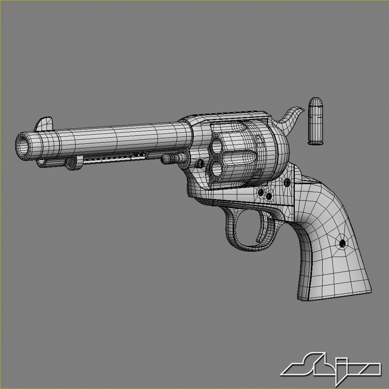 colt handgun peacemaker 2 3d model
