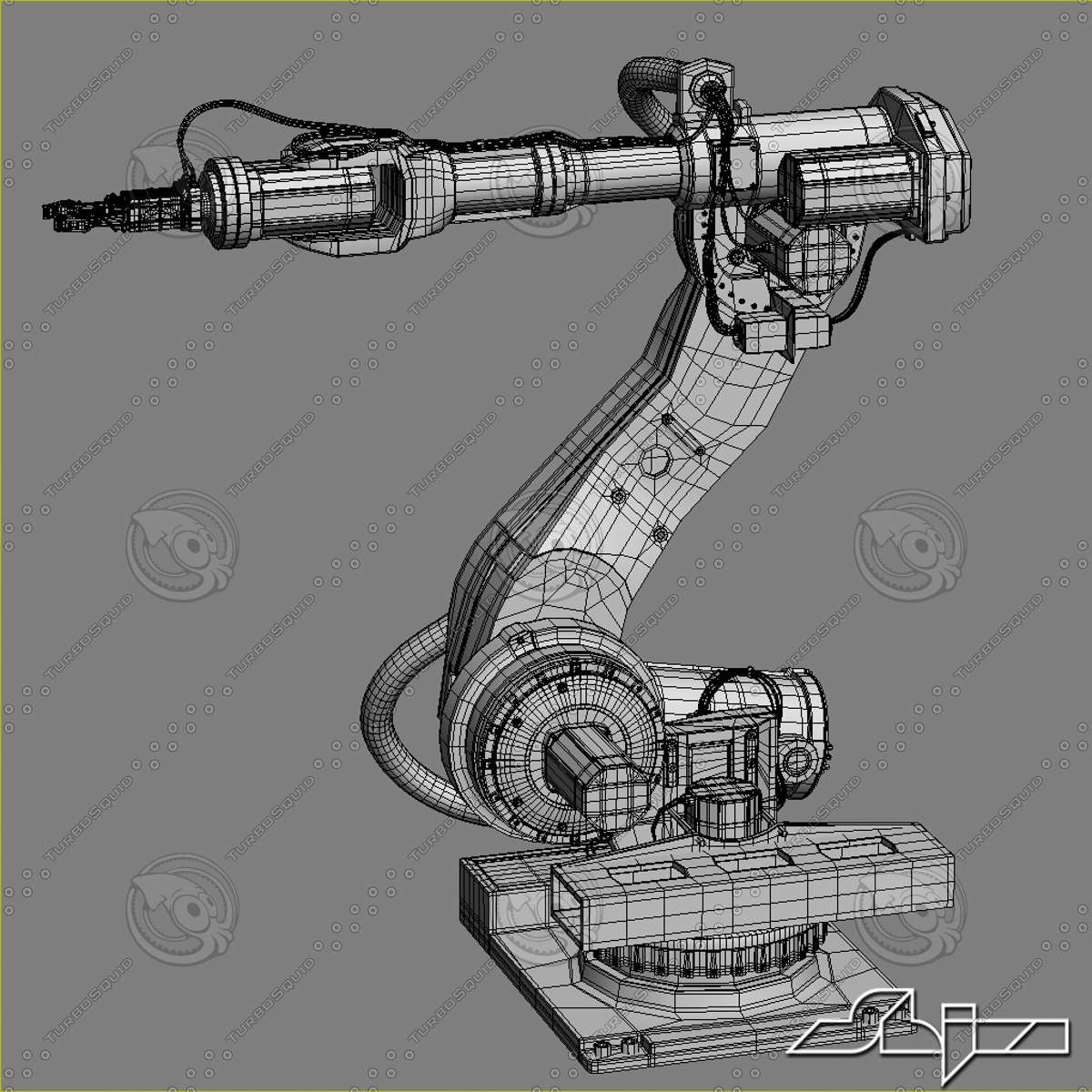 3d industrial robot arm 1 model