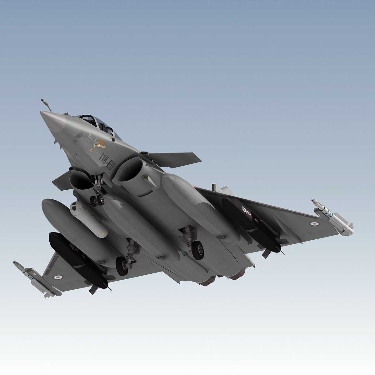 3dsmax dassault rafale fighter cockpit