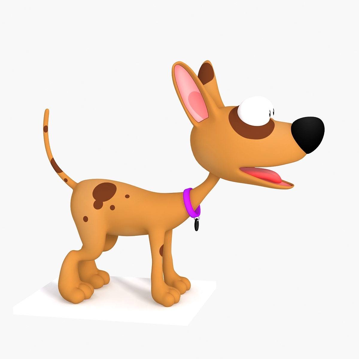 3d model rigged cartoon dog animation