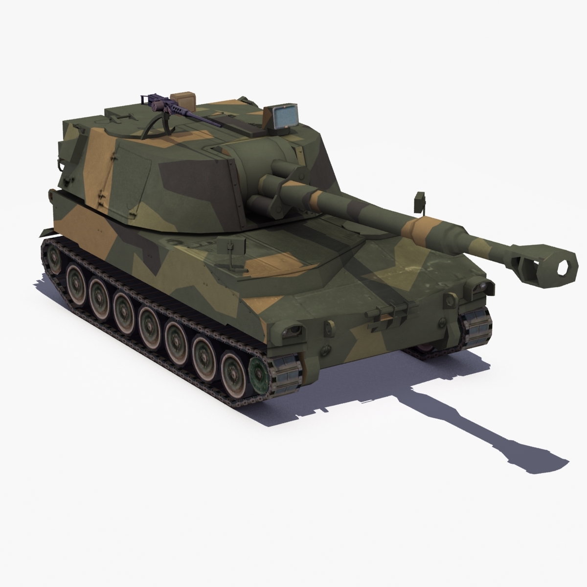 3d model m109 howitzer army