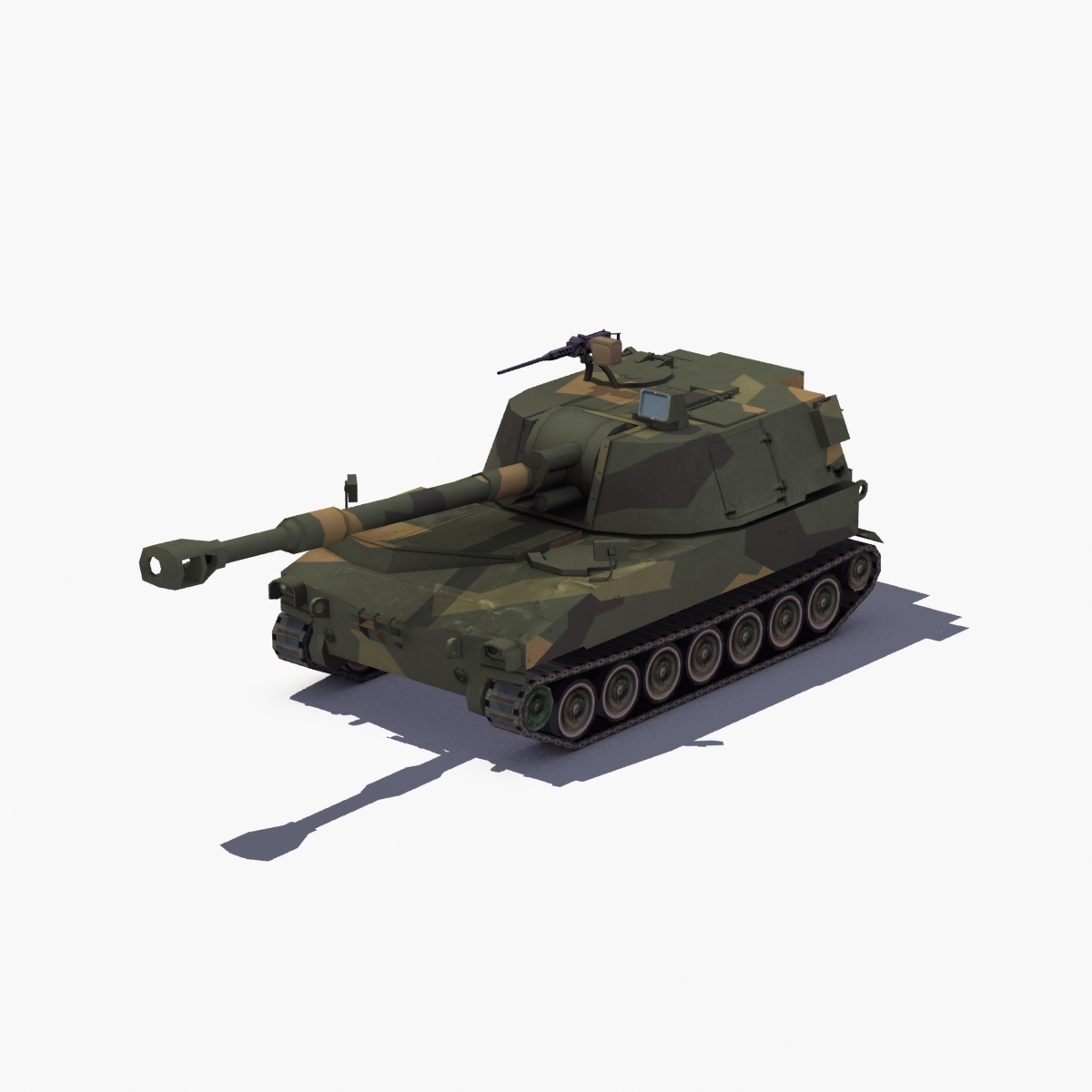 3d model m109 howitzer army