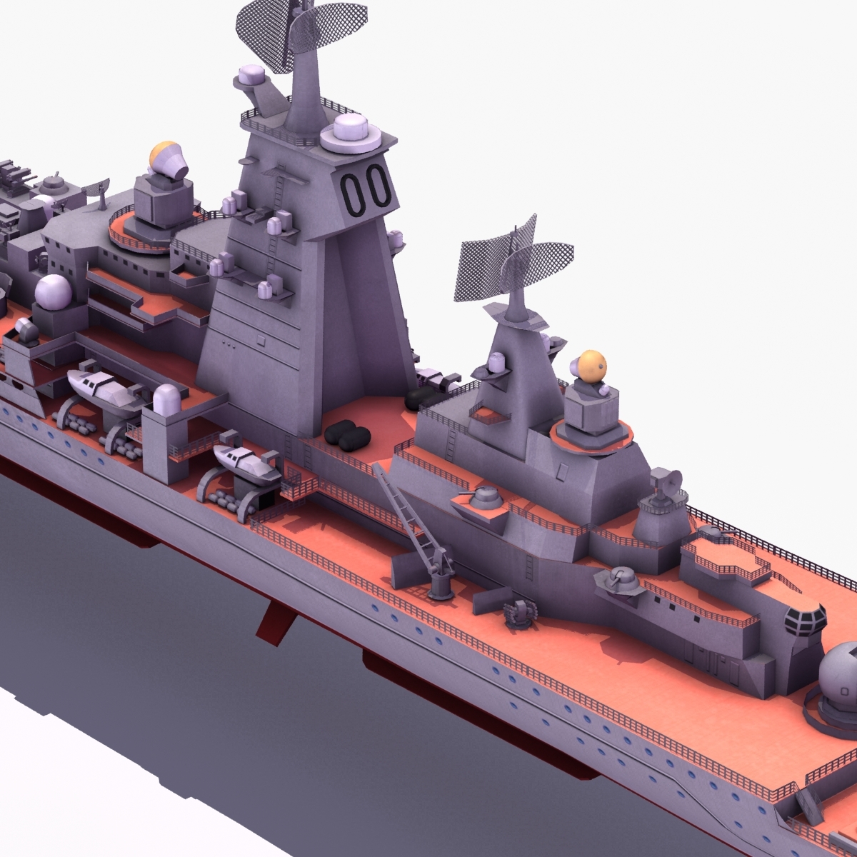 kirov battlecruiser cruiser 3d model