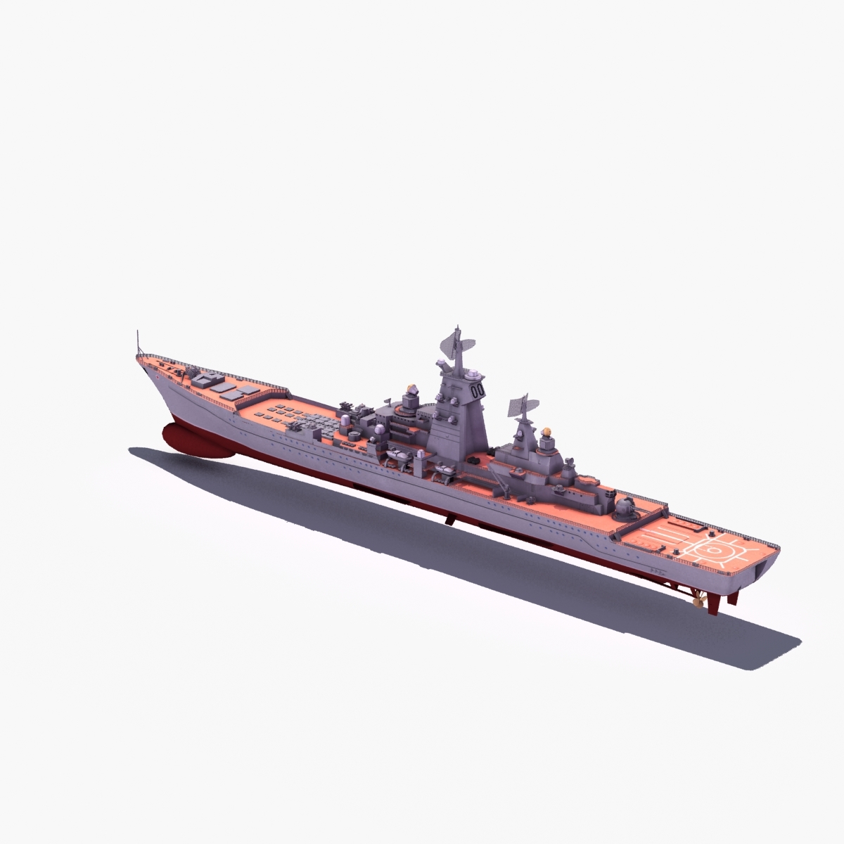 kirov battlecruiser cruiser 3d model