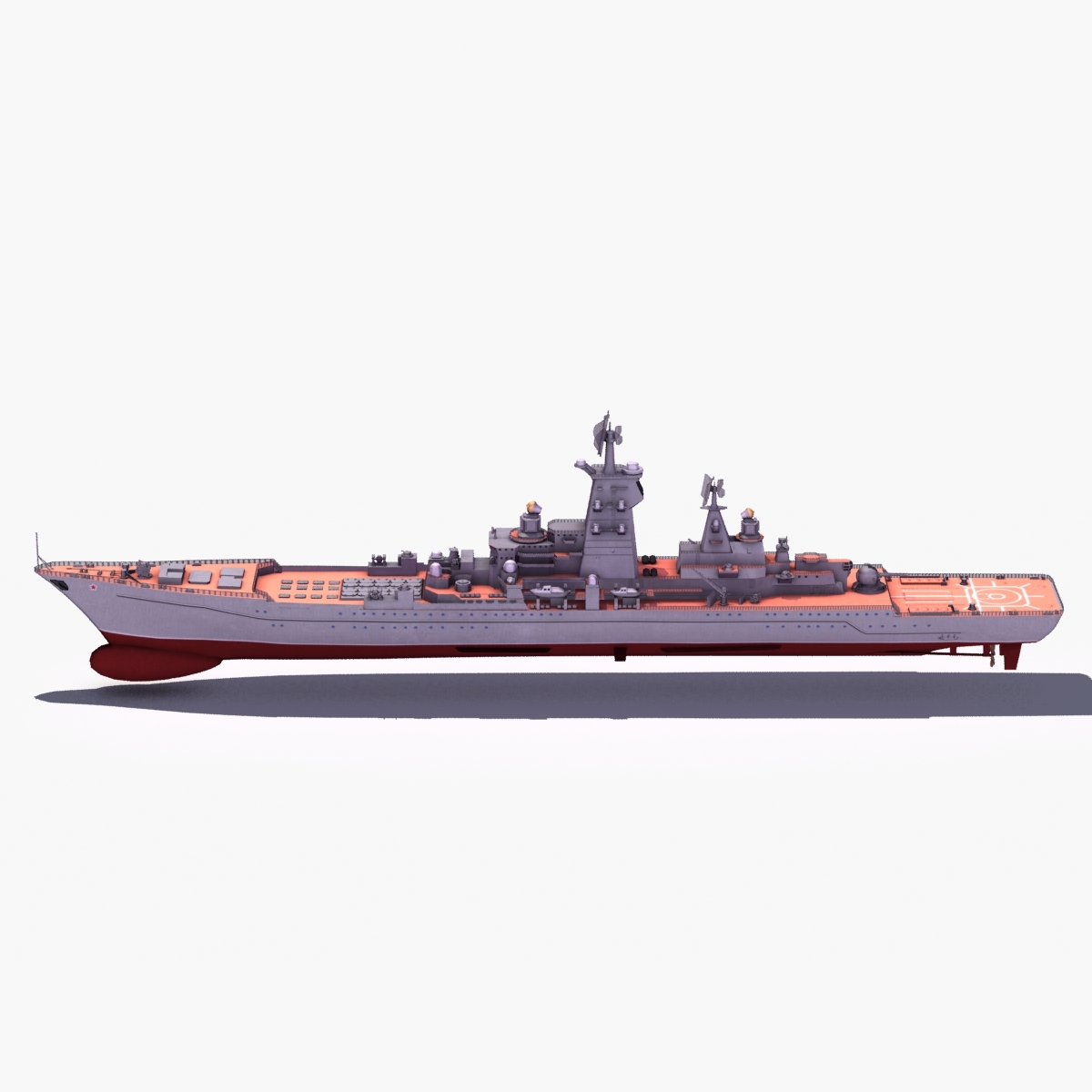 kirov battlecruiser cruiser 3d model