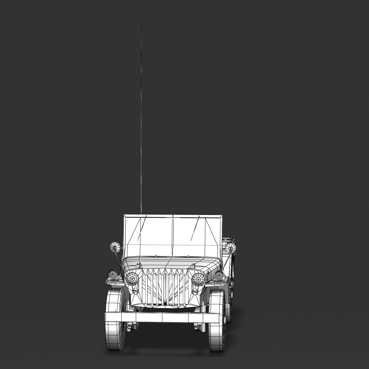 army willys jeep 3d model