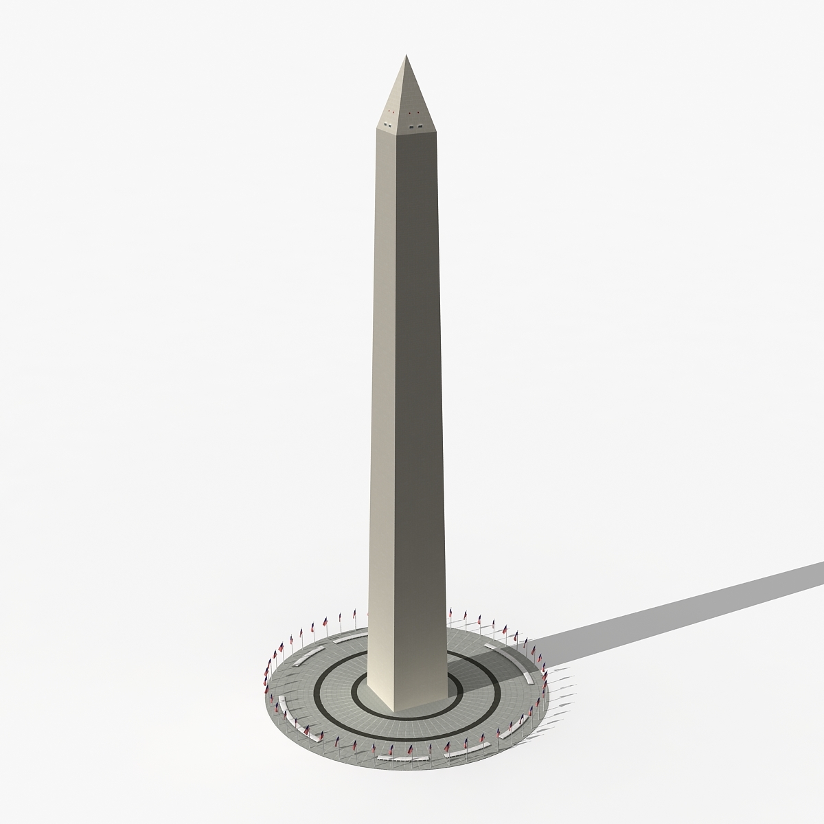 washington monument 3d max