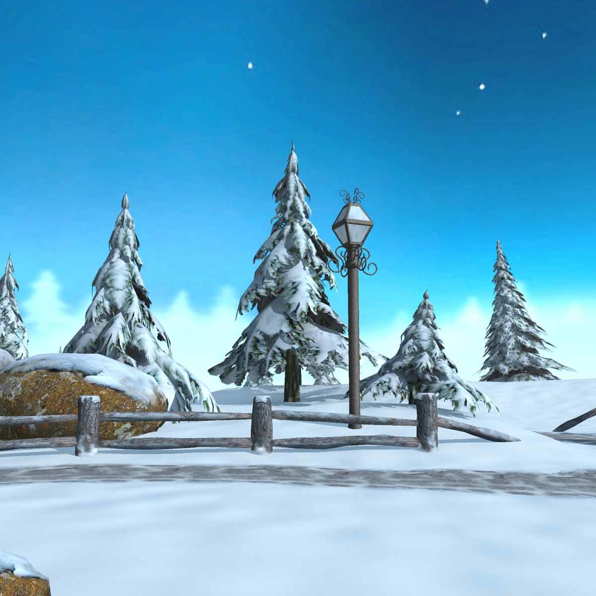 winter christmas snow 3d model