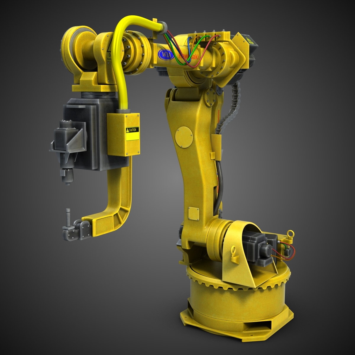 industrial robot arm 2 3d 3ds