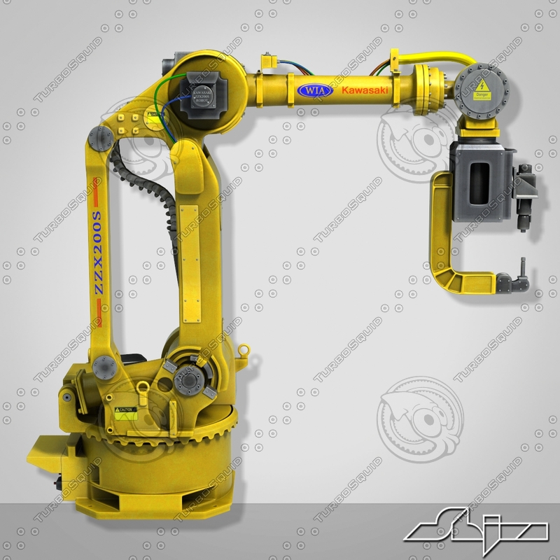 industrial robot arm 2 3d 3ds