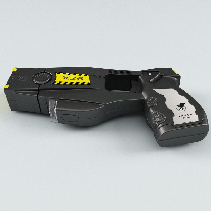 realistic police stun gun 3d max