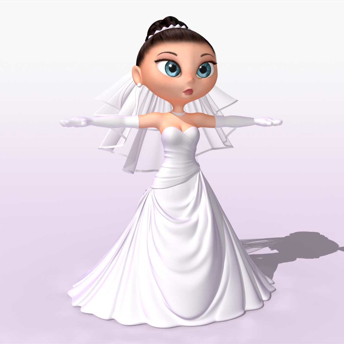 3dsmax cartoon bride