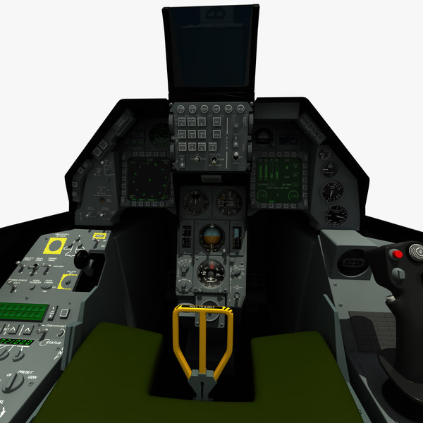 f-16 cockpit 3d model