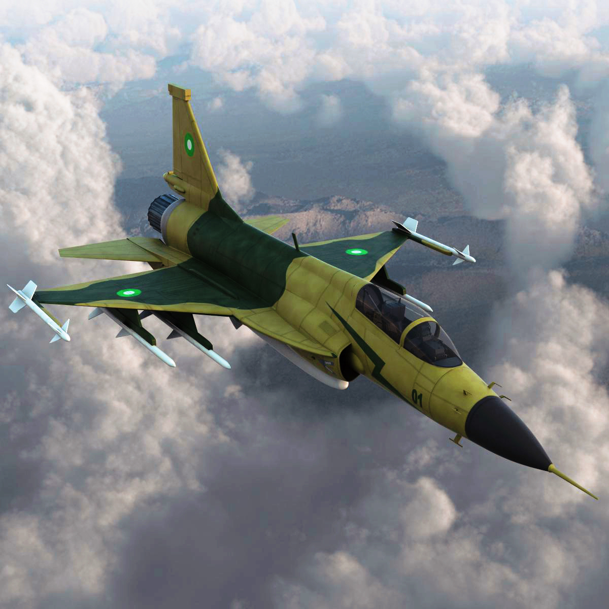 3d model of realistic jf-17 thunder fighter