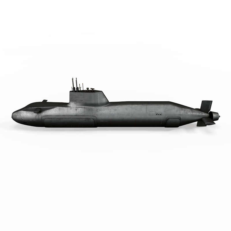 astute class submarine 3d max