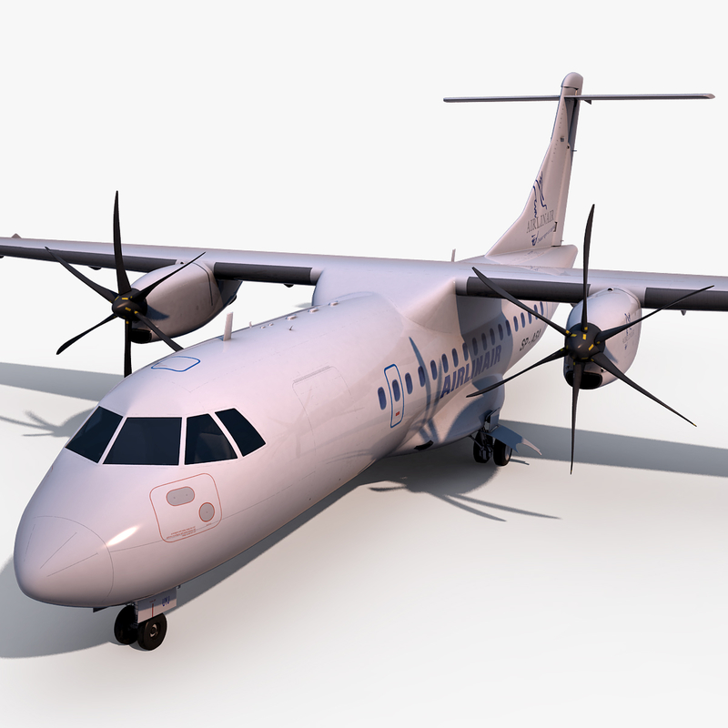 Samolot pasażerski ATR 42 Model 3D - TurboSquid 647460