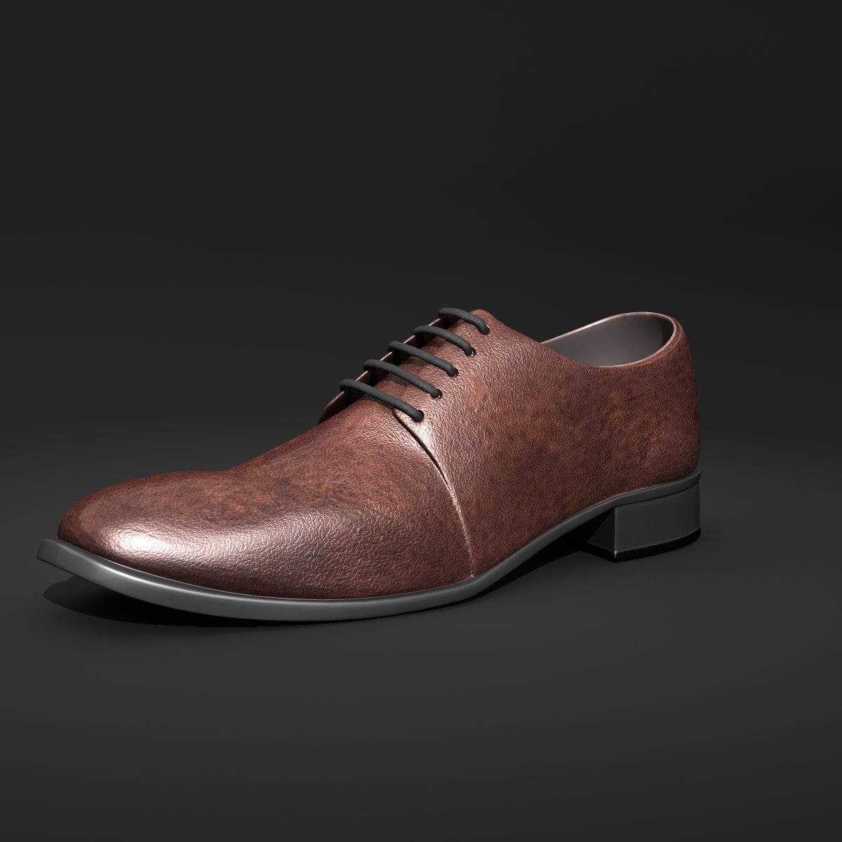 shoe man leather 3d model