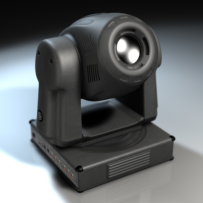 3d model of gobo lamp lighting effects