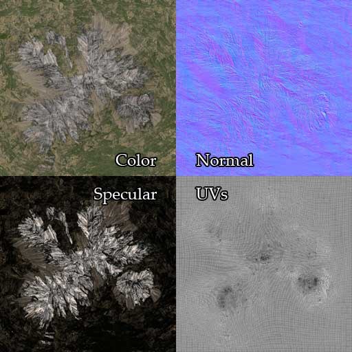 3d obj rocky mountain