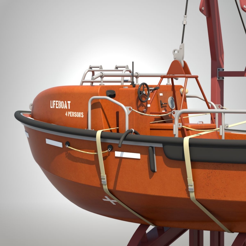 open lifeboat davit max