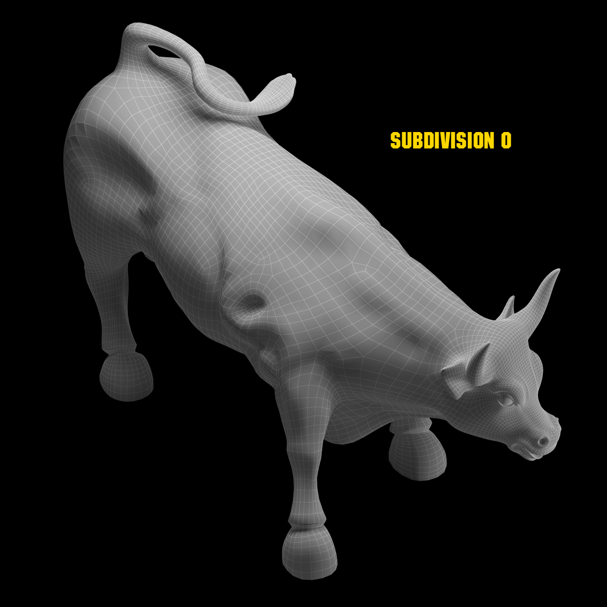 3d wall street bull model