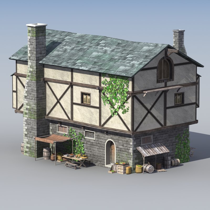 old medieval tavern 3d model