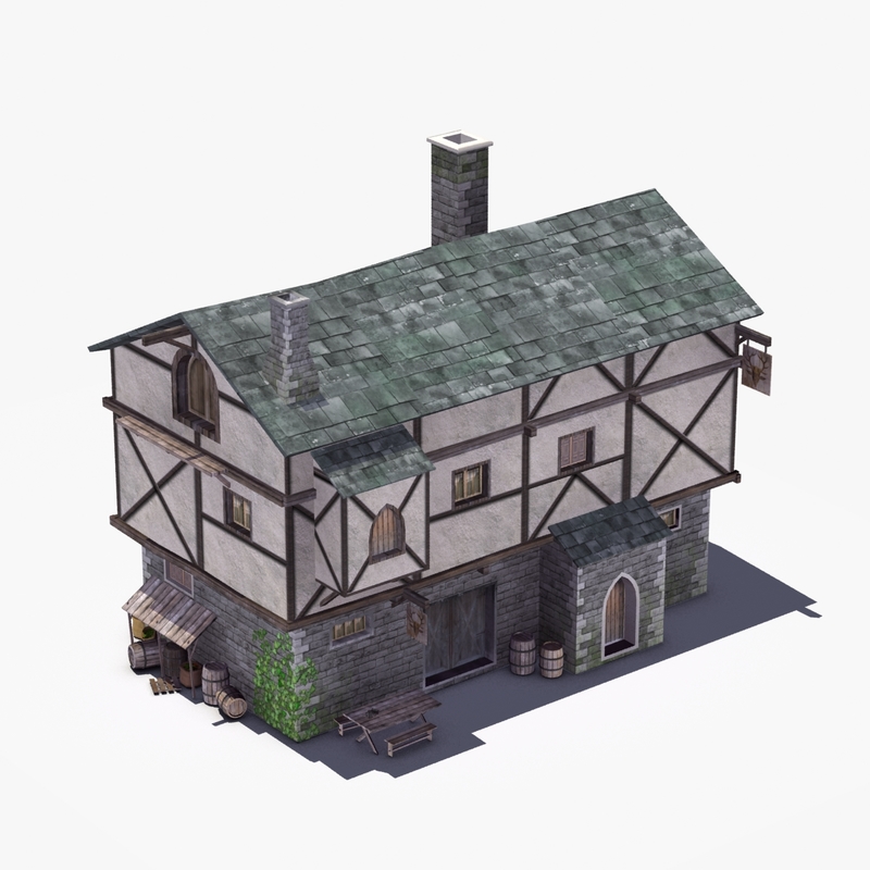 old medieval tavern 3d model