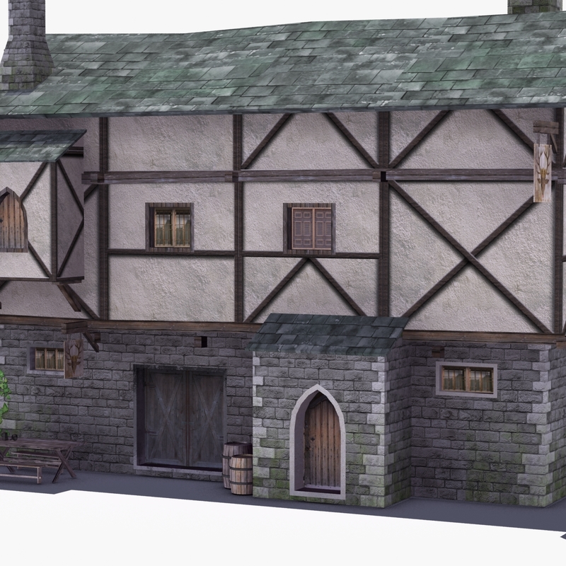 old medieval tavern 3d model