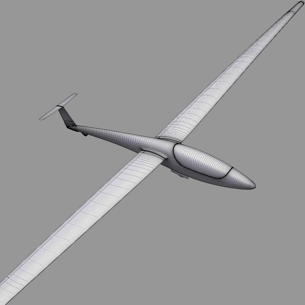 3d model asw 20 glider