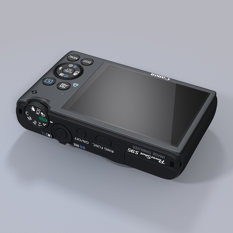 3d model of canon s95 digital camera
