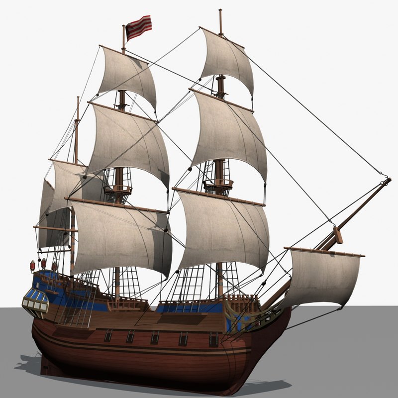 3d east indiaman model