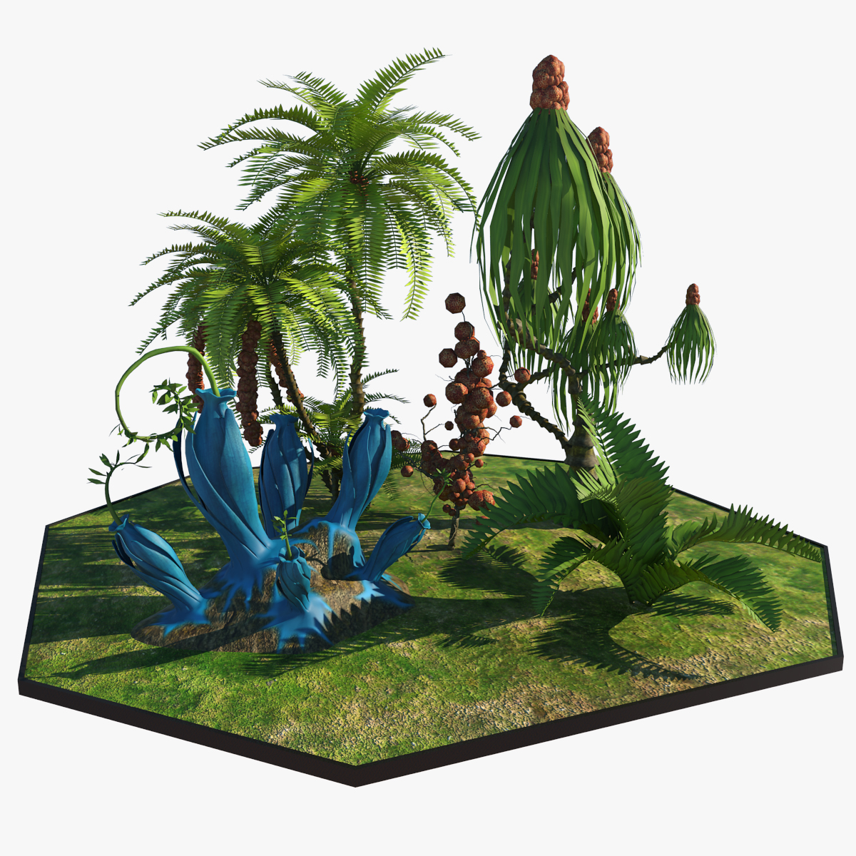 3d model alien plants trees
