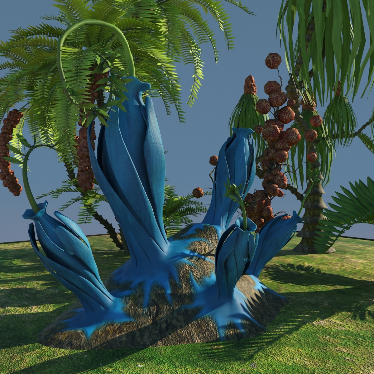 3d model alien plants trees