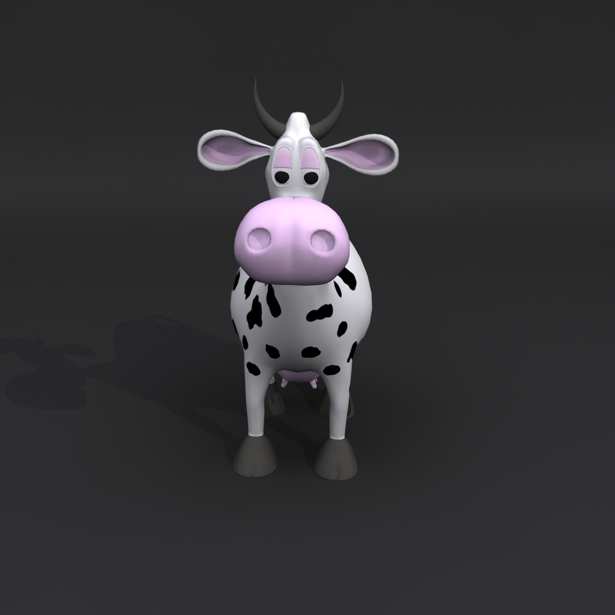 3d cartoon cow model