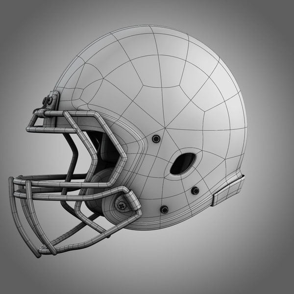 realistic football helmet 3d c4d
