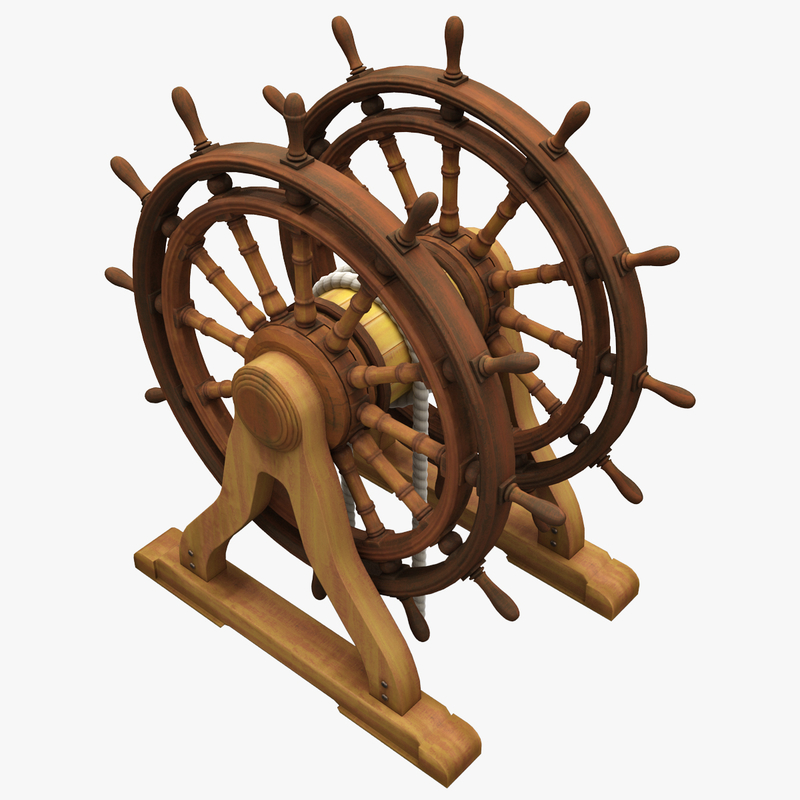 ship wheel 3d model