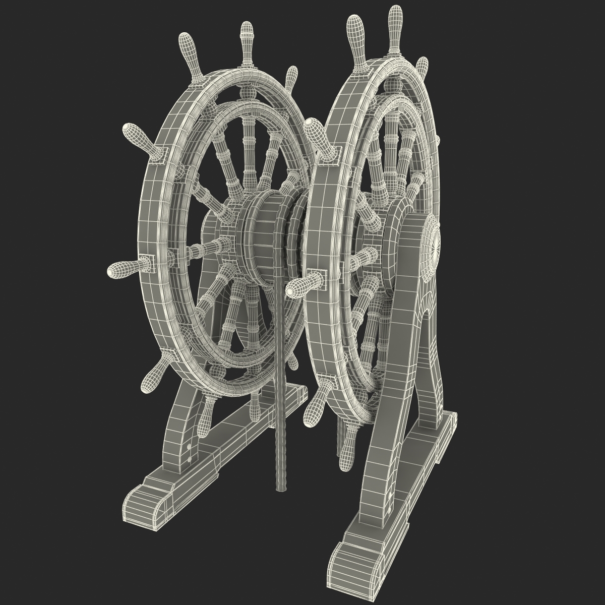 ship wheel 3d model