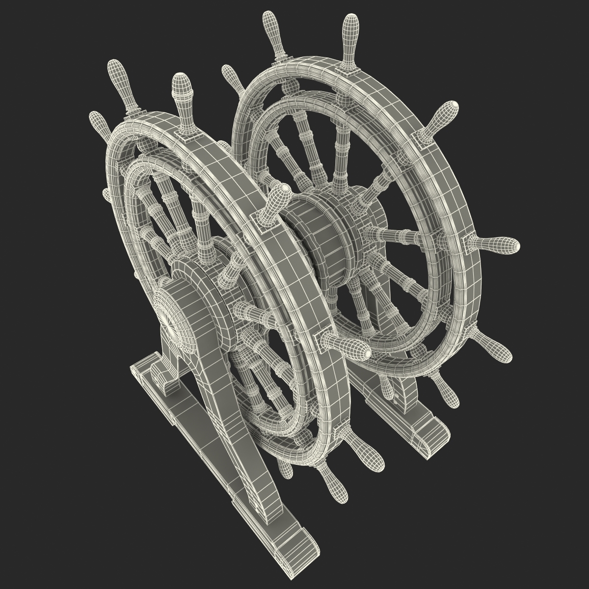 ship wheel 3d model