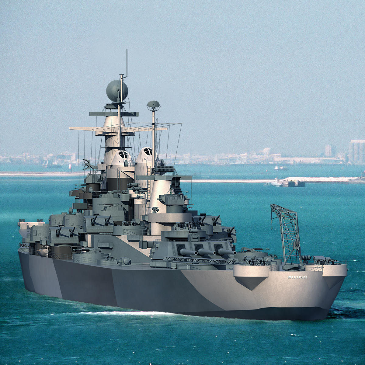3d uss bb 63 missouri model